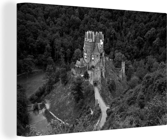 Canvas Schilderij Een burcht uit de middeleeuwen gevestigd in Duitsland ...