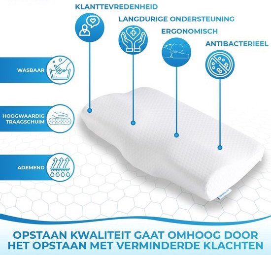 Simple Specials Orthopedisch Hoofdkussen Voor Nekklachten – Ergonomisch Traagschuim -... | bol.com