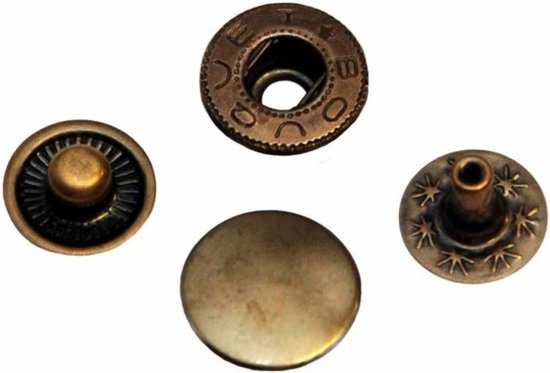 inslag drukknopen brons type VF5 - metaal - 12 mm - inslagdrukkers - 12 ...