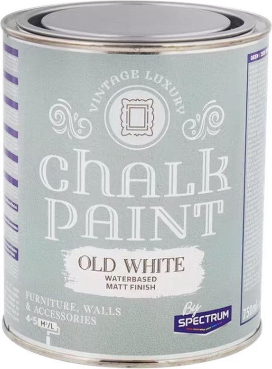 Krijtverf Old White Matte afwerking - Old White - Verf / Metaal - 750 ...