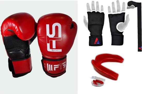 F.T 3pcs Pack / Boxing Gloves / Teeth Protection / Hand Wrap/ 10 OZ | bol
