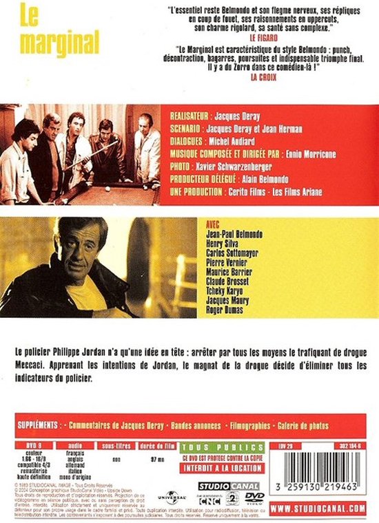 Le Marginal (Dvd), Jean-Paul Belmondo | Dvd's | bol.com