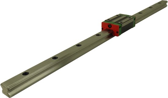 Complete lineaire geleiding 20 mm met blokwagen. Lengte rail 1900 mm | bol