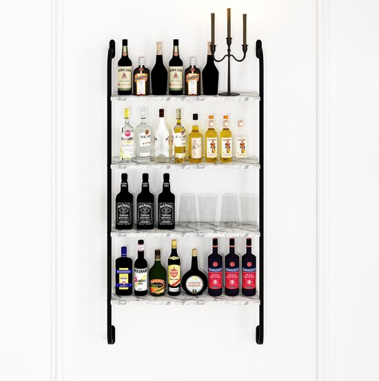 SENSA -Wijnrek- Wijnkast - Drankenkast - Barkast - Wit Marmer ...