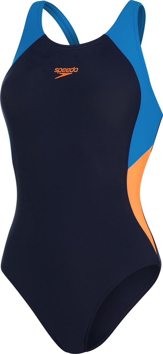 Speedo Femmes Colourblock Splice Muscleback - Marine / Blauw - Taille ...