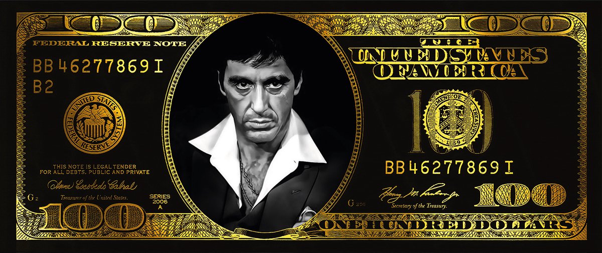 Plexiglas "scarface dollar" afmeting 200x85cm | bol.com
