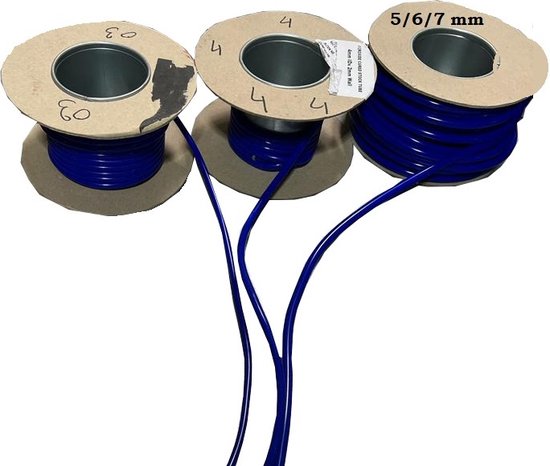 Silicone vacuum slang Combi Pakket BLAUW - 3mm, 4mm en 5 (alle 3 de ...