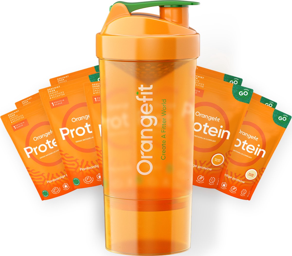 Orangefit Proteïne Poeder / Vegan Proteïne Shake – Tastingpakket – 10 ...