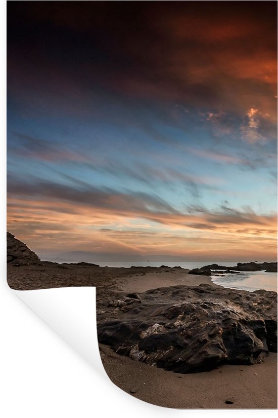 Muurstickers - Sticker Folie - Strand - Stenen - Avond - Lucht - Natuur ...