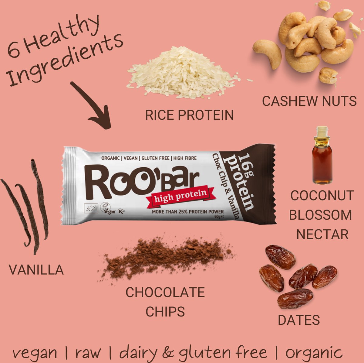 Roo'Bar | Protein | Choco Chip & Vanilla Bar | Box 10 stuks | bol.com