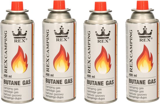 4x Kookstel gasflessen butaan gas - 4 stuks a 227 gram - gasbus ...