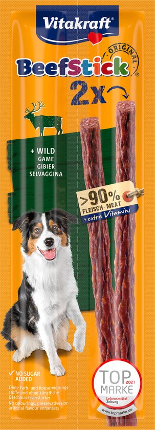 Vitakraft honden Snack, Beef Stick Wild, 2 stuks | bol