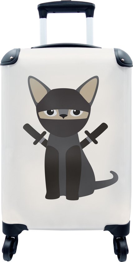 Valise - Dessin pour enfant d'un chat ninja - 35x55x20 cm - Bagage à ...
