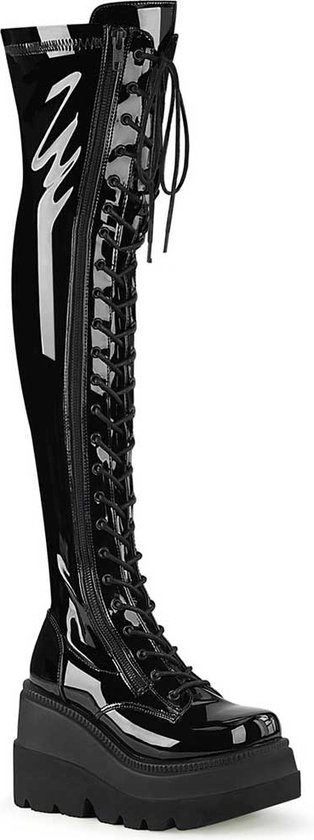 DemoniaCult - SHAKER-374 Plateau overknee Laarzen - US 6 - 36 Shoes - Zwart | bol