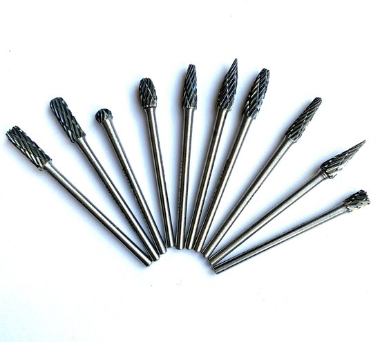 Frezensets – Set van 10 frezen – Mini frezenset van Wolfaamcarbide ø 2 ...