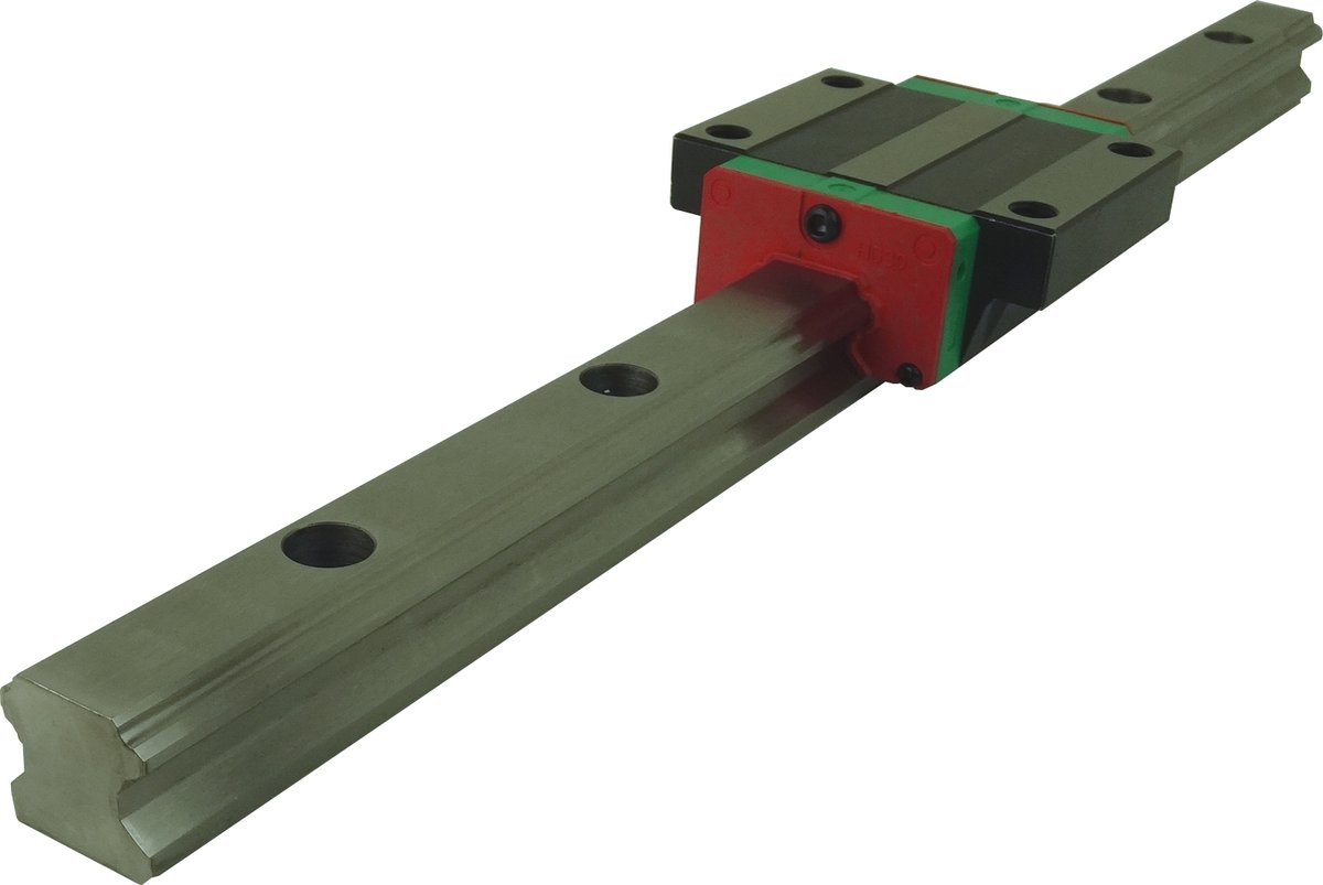 Complete lineaire geleiding 30 mm met flenswagen. Lengte rail 1000 mm ...