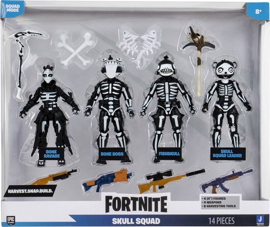 FORTNITE Skull Squad 4-pack Figuren | bol