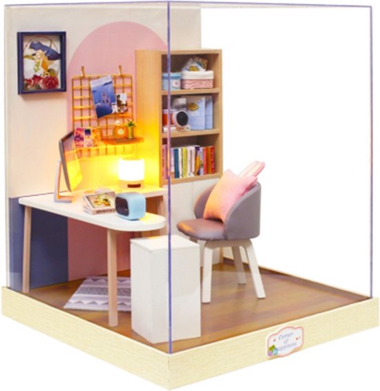 Miniatuurhuisje - Bouwpakket - modelbouw - Kamer zelf te maken - Bureau ...