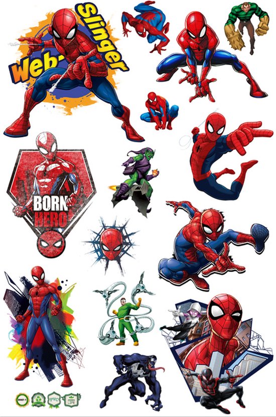 Muursticker Spiderman | Spider-Man door muur (3D-effect) | Muursticker ...