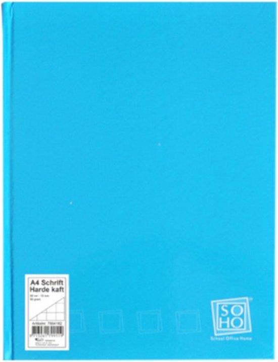 schrift geruit met harde kaft A4 papier blauw | bol.com