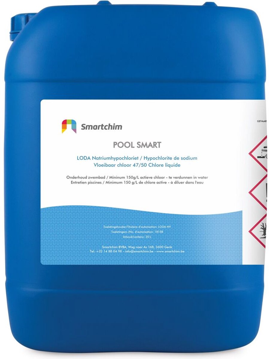 Vloeibare chloor Poolsmart 20 liter | bol