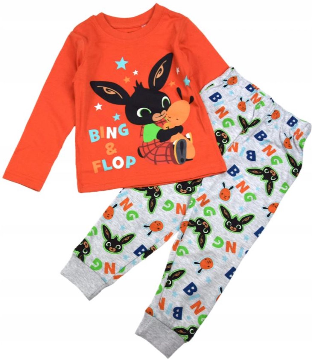 Bing pyjama - maat 110 - Bing Bunny pyjamaset - oranje | bol.com