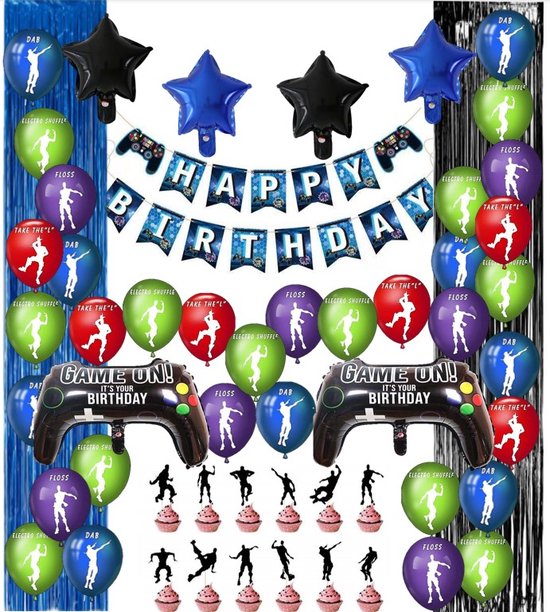 TripleAgoods 69 Stuks Video Game Verjaardag Versiering Set met Dansjes ...