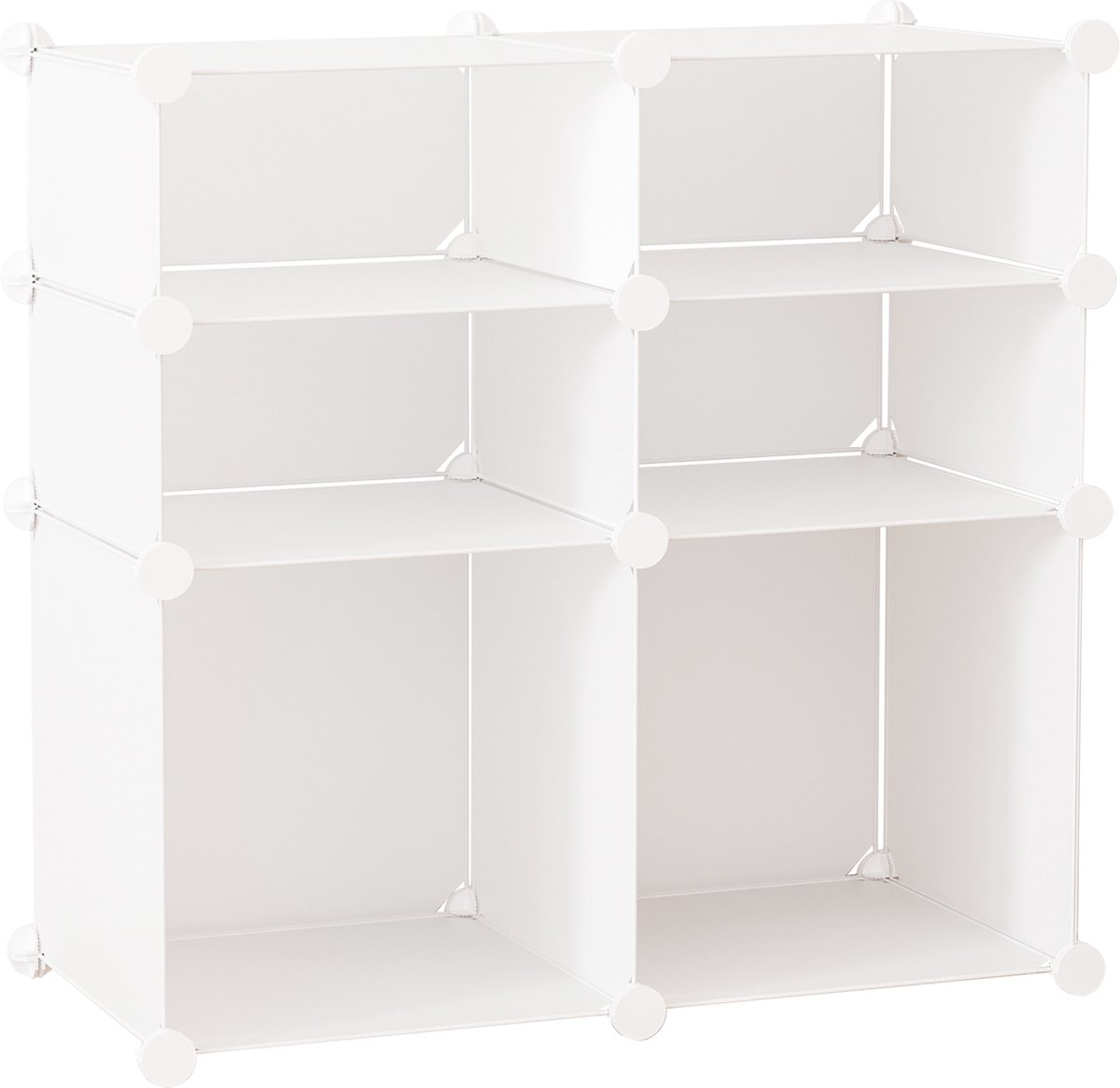 HOMCOM Rek met opbergboxen kast kledingkast wit grijs 831-178 | bol.com