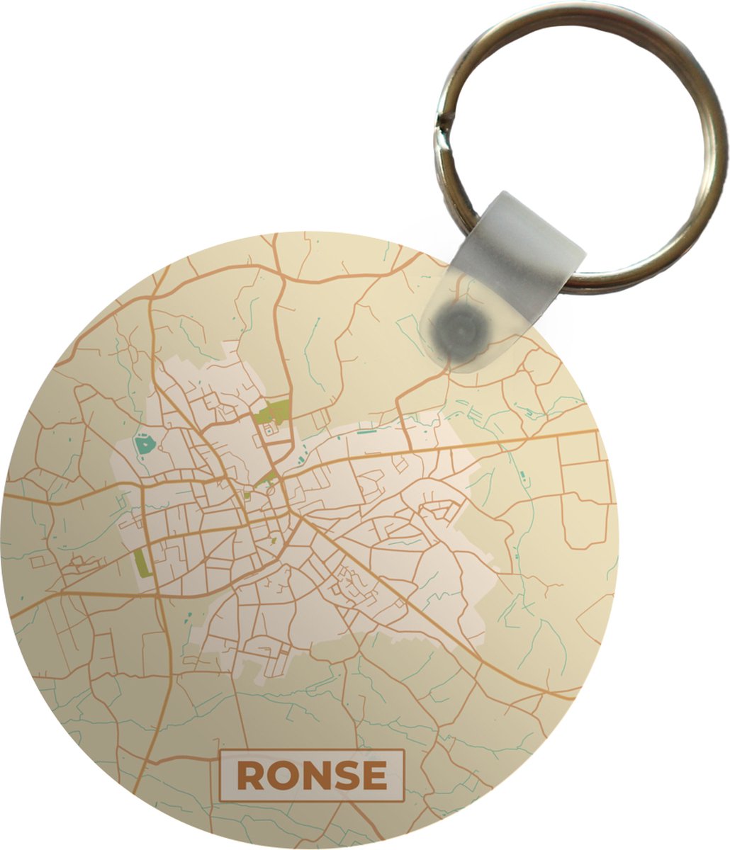 Sleutelhanger - Plattegrond - Stadskaart - Ronse - België - Kaart ...