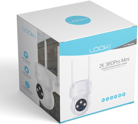 Looki 2K 360Pro Mini Beveiligingscamera - GRATIS 32GB SD-kaart - Camera ...