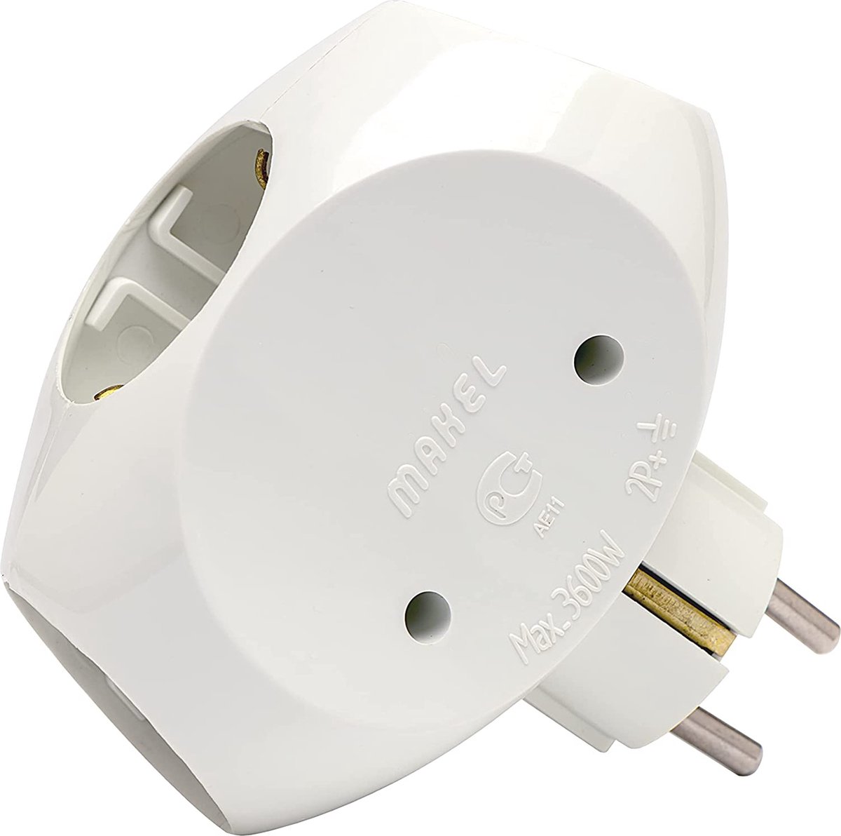 Horizontale Stopcontact Splitter | Verdeelstekker | Verloopstekker 3 ...