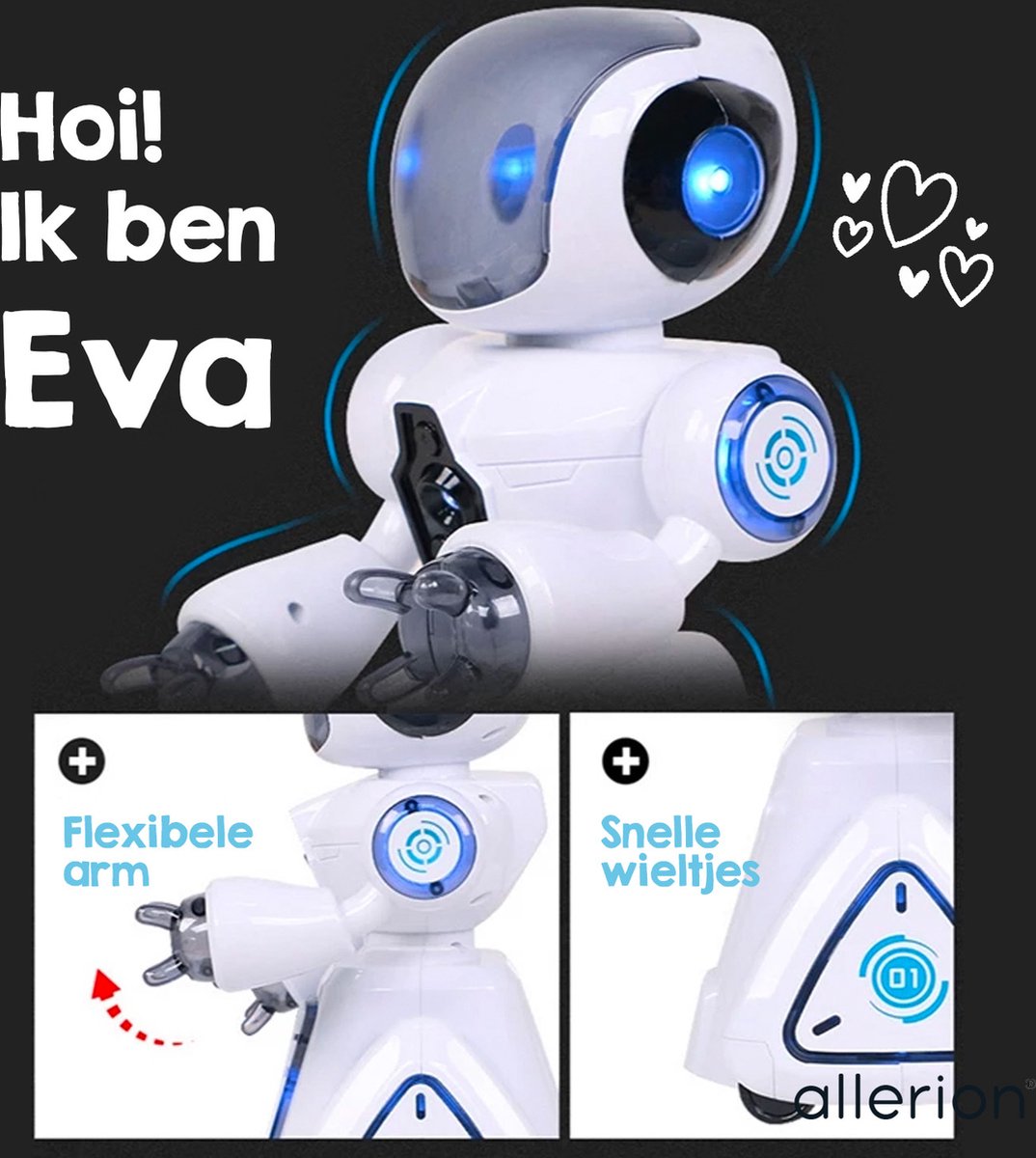 Allerion Robot Eva – Robot Speelgoed – Met Licht en Geluid – Voor ...