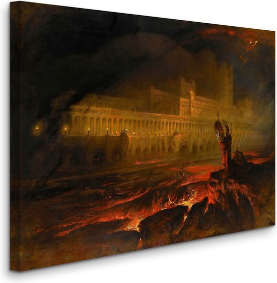 John Martin - Pandemonium, Louvre (1823-1827) Canvas Print | bol