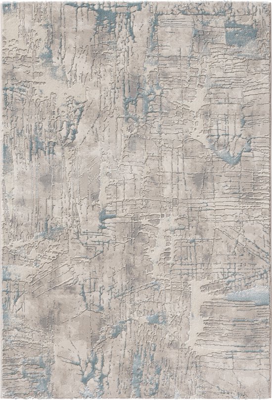 SEHRAZAT Vloerkleed- Laagpolig vloerkleed, Blauwgrijs tapijt, 200X290 ...