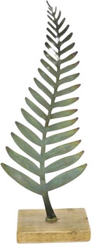 HBX natural living Deco blad op standaard 17x9xh43cm groen | bol.com