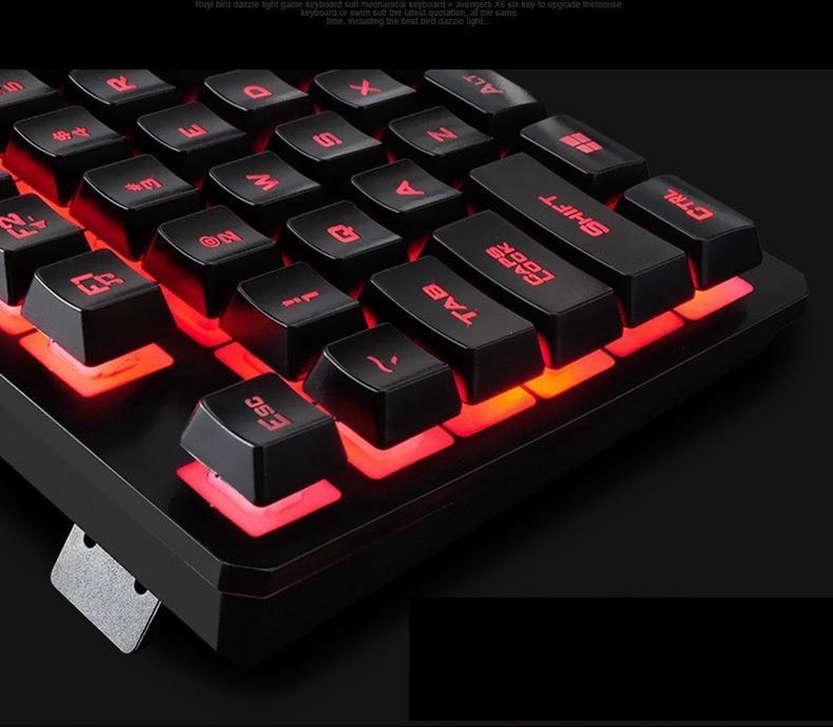 Retro Gaming Toetsenbord (QWERTY) - Game Keyboard met LED Verlichting ...