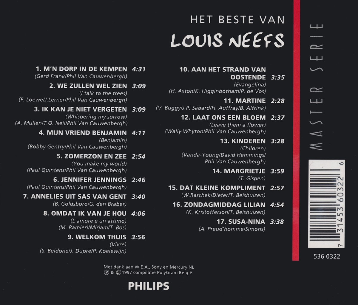 Louis Neefs ‎– Master Serie - Het Beste Van Louis Neefs, LOUIS NEEFS ...