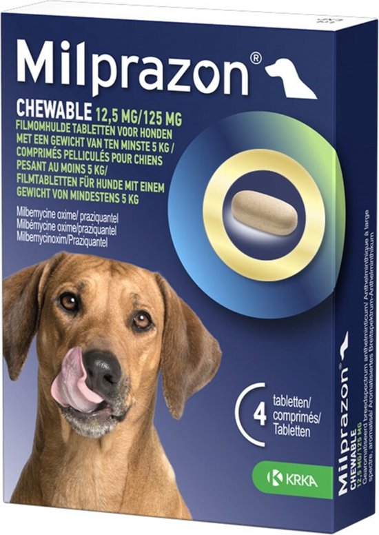 Milprazon Ontworming Kauwtabletten Hond vanaf 5 kg 4 stuks | bol