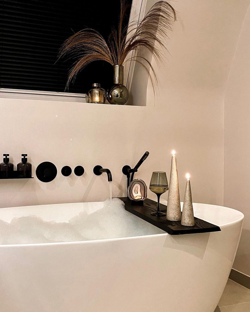 Badplank hout - Eiken Zwart - Badplank voor in bad - Badkamer ...