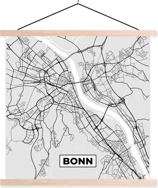 Posterhanger incl. Poster - Schoolplaat - Kaart - Plattegrond - Bonn ...