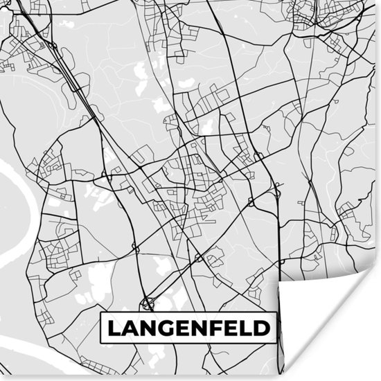 Poster Duitsland - Stadskaart - Plattegrond - Langenfeld - Kaart ...