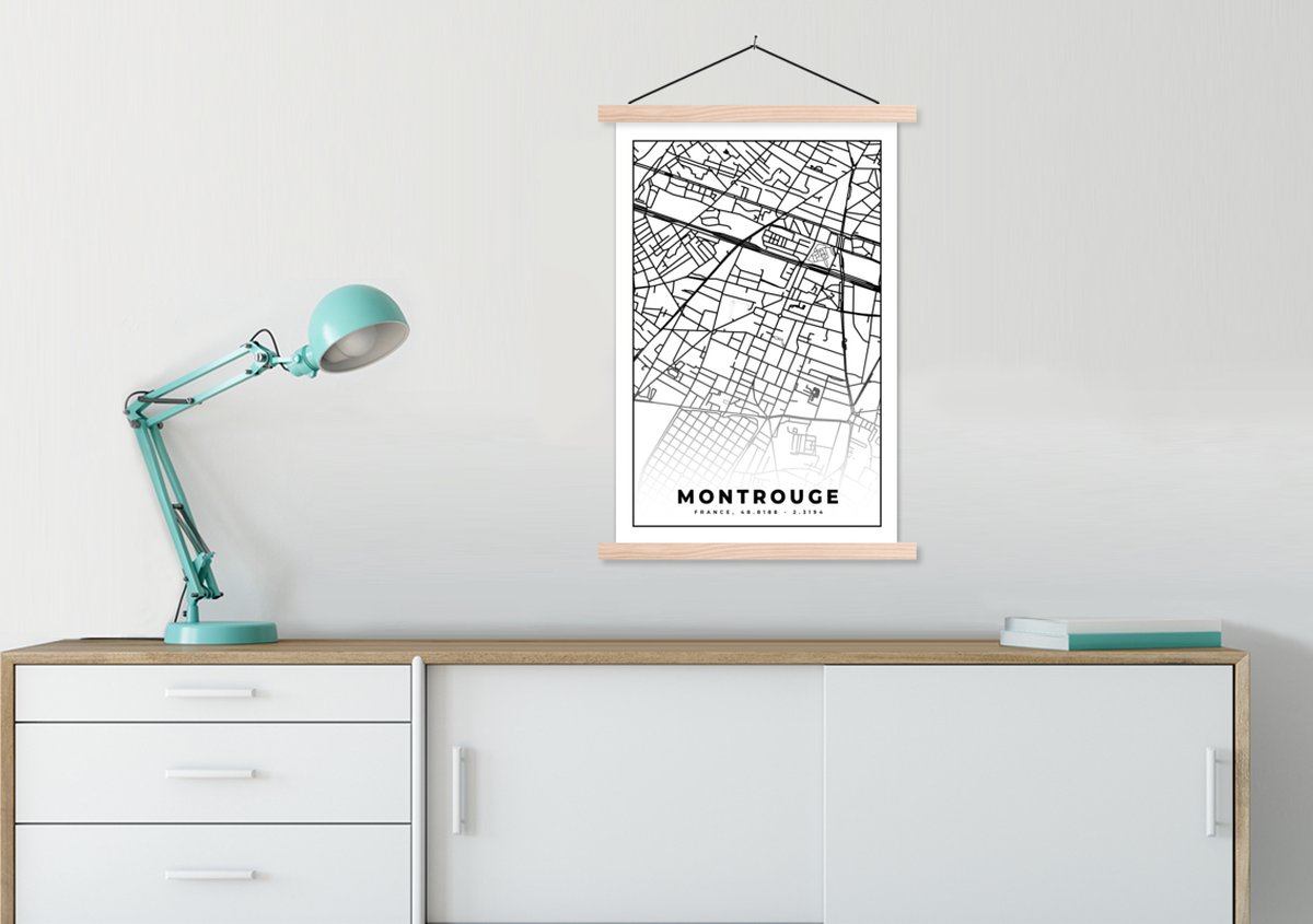 Porte-affiche avec Poster - Affiche scolaire - Plan de la ville - Plan ...