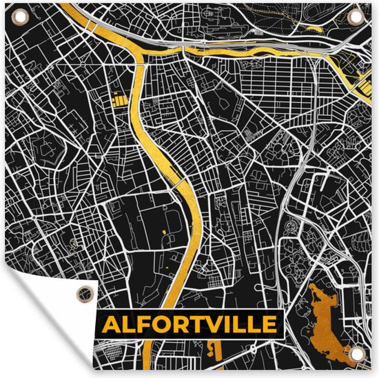 Tuindoek Alfortville – Plattegrond – Frankrijk – Kaart – Stadskaart ...