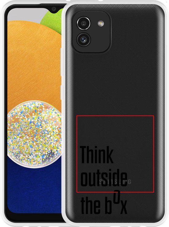 Samsung Galaxy A03 Hoesje Think outside the Box - Designed by Cazy | bol