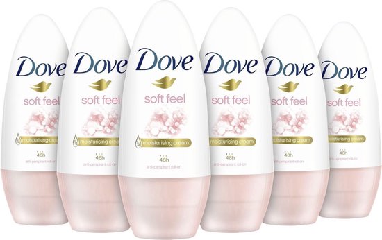 Dove Deodorant roller Soft Feel - 6 x 50 ml - voordeelverpakking | bol