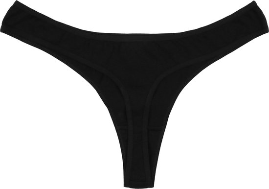 5x Katoenen zwarte string OEKO-TEX / XS | bol.com