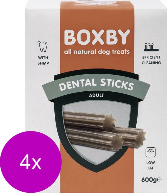 Boxby Dental Sticks Adult Medium Monthpack - Snacks pour chiens - 4 x ...