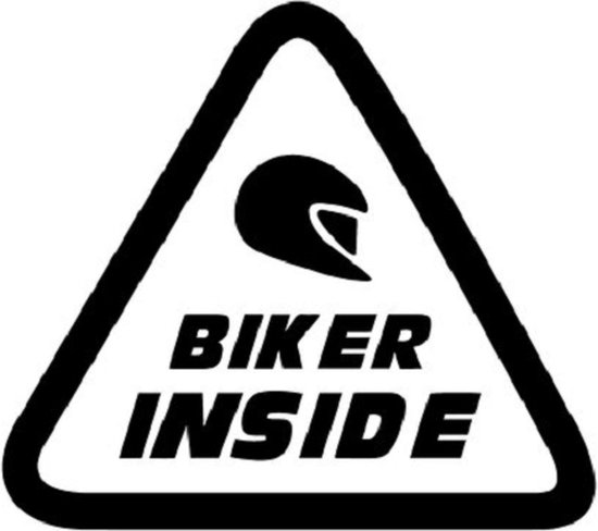 Biker inside sticker voor op de auto - Auto stickers - Auto accessoires ...