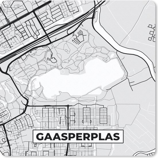 Muismat - Kaart - Gaasperplas - Amsterdam - Plattegrond - Stadskaart ...