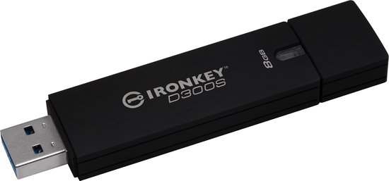 IronKey D300S 8GB beveiligde USB-stick – wachtwoordbeveiliging - zwart ...